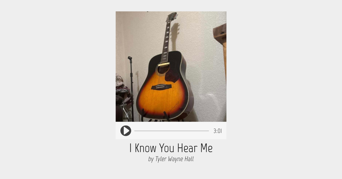 “I Know You Hear Me” by Tyler Hall - You, God's Music™